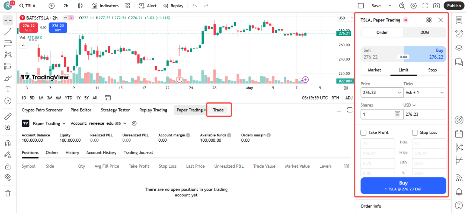 How to Paper Trade on TradingView | Vantage UK